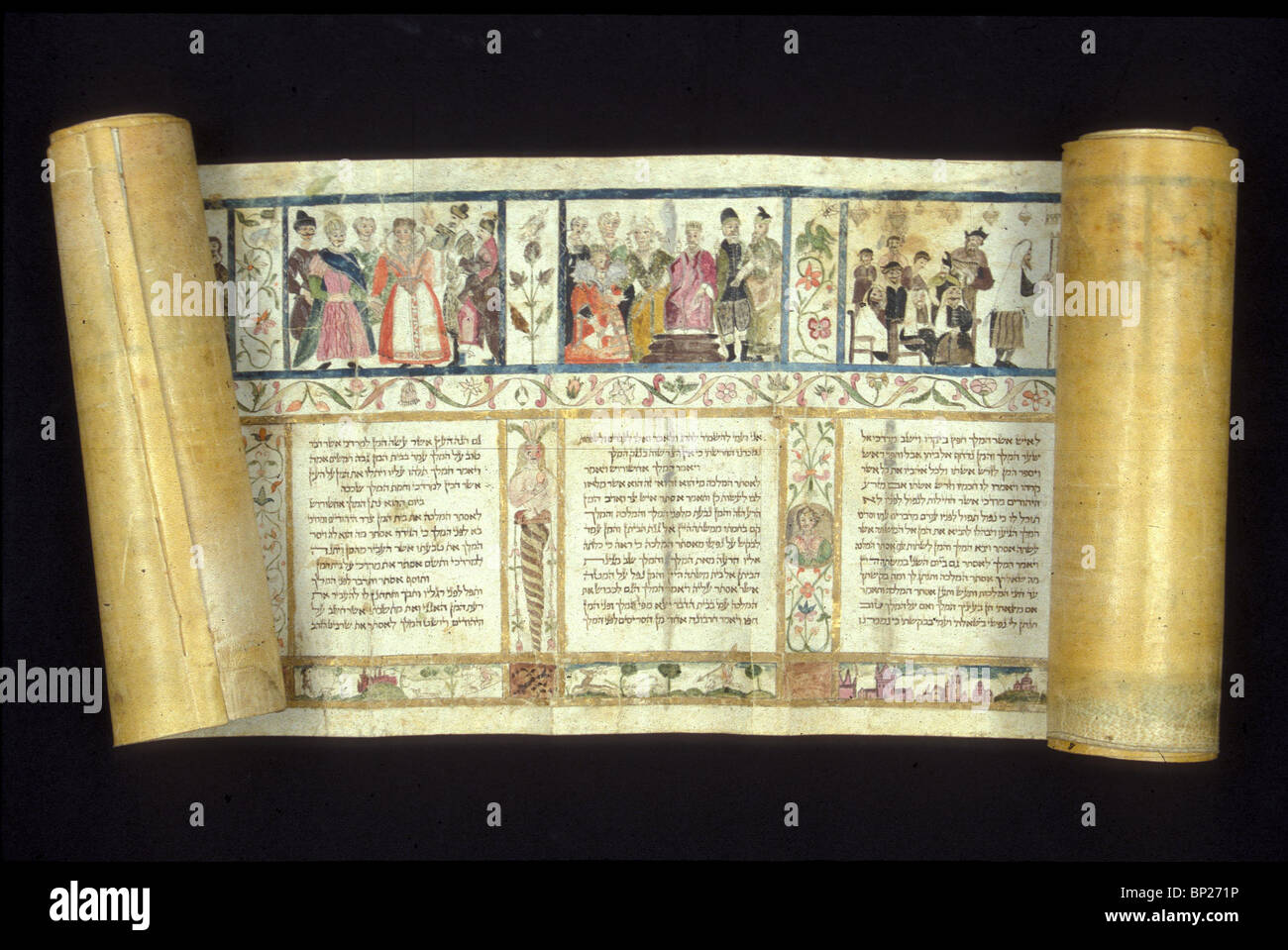 1380 illuminated esther scroll hi-res stock photography and images - Alamy