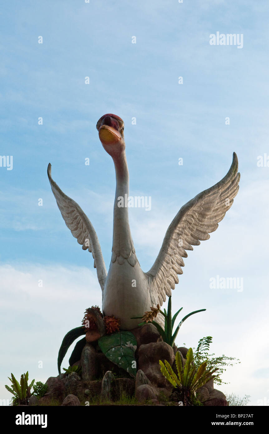 Giant swan monument in Sibu in Sarawak, Borneo Stock Photo - Alamy