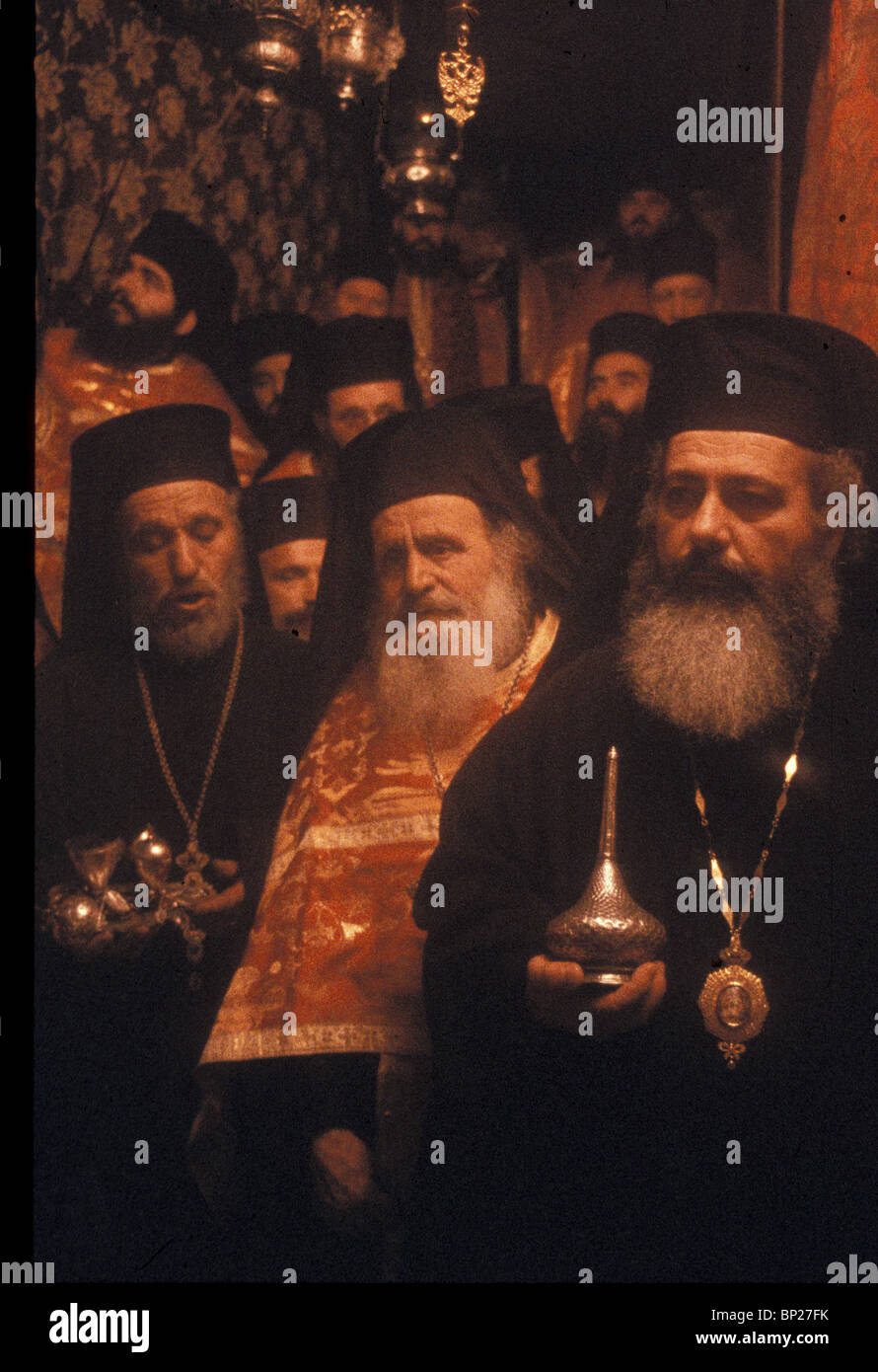Greek orthodox mass in the grotto of the nativity hi-res stock ...