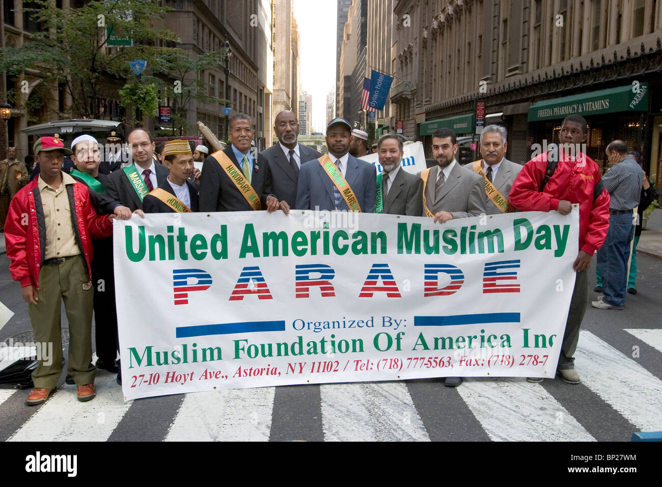 Participants at the annual Muslim Day Parade on Madison Avenue in New ...