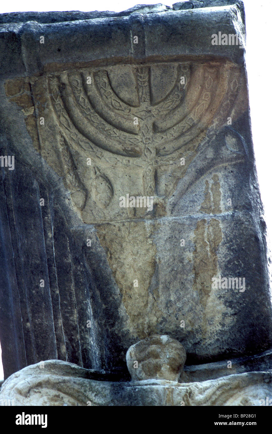 OSTIA SYNAGOGUE DATING FROM THE 4TH. C. AD. STONE CARVED MENORAH SHOFAR ...