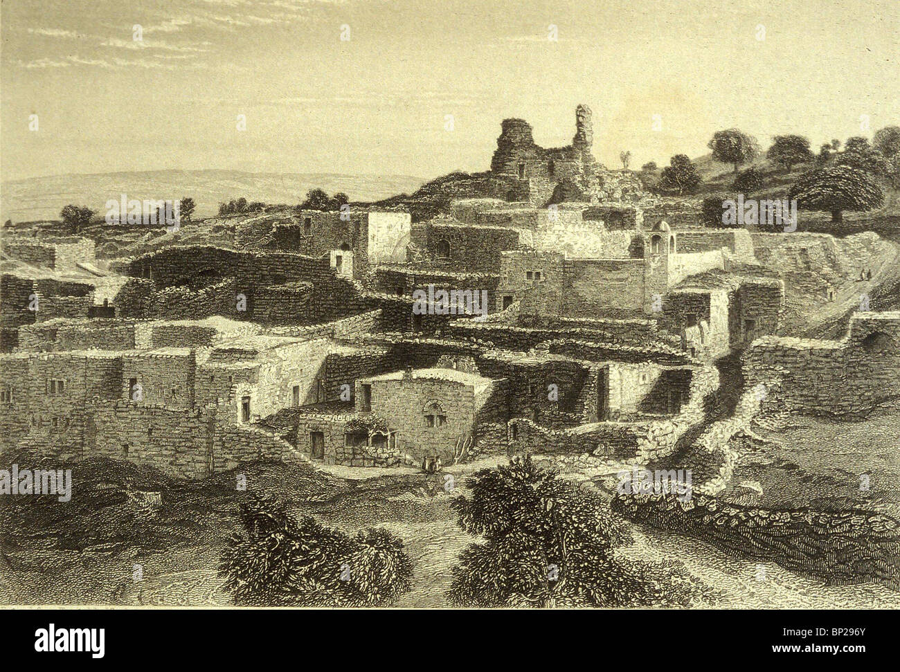 2727. BETHANY - ENGRAVING FROM THE BEGINNING OF THE CENTURY Stock Photo ...