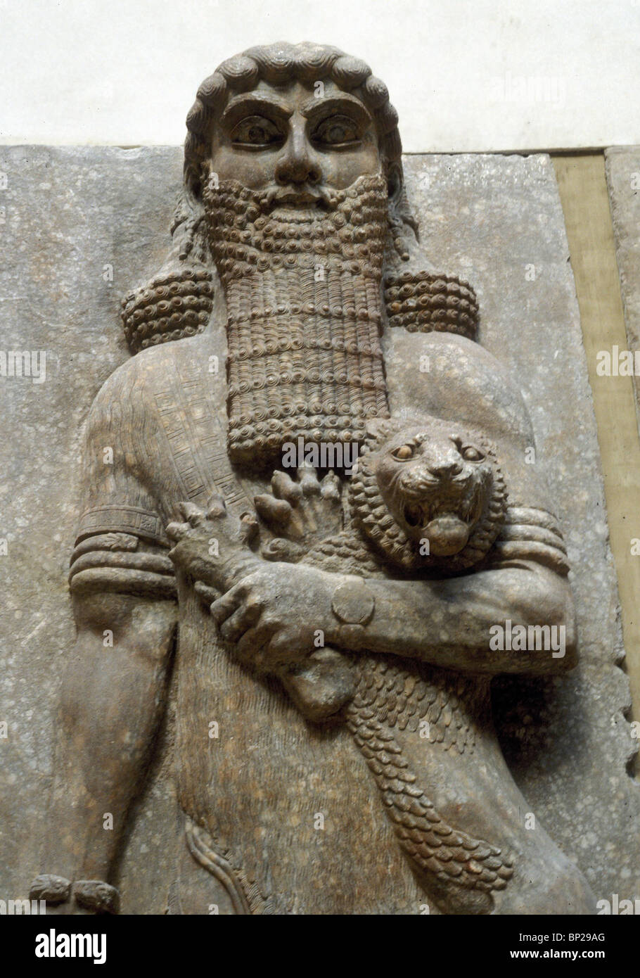 COLOSAL ALABASTER STATUE IN ASSYRIAN STYLE SYMBOLIZING A GUARD ...