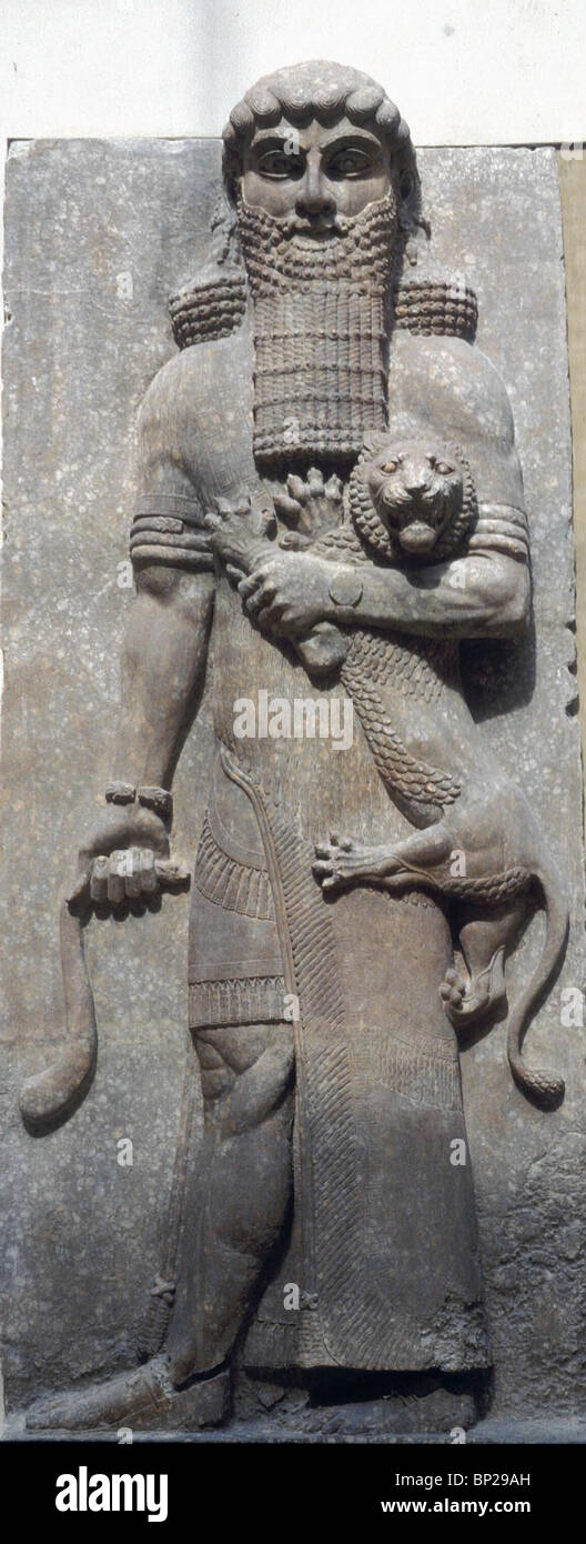 COLOSAL ALABASTER STATUE IN ASSYRIAN STYLE SYMBOLIZING A GUARD ...