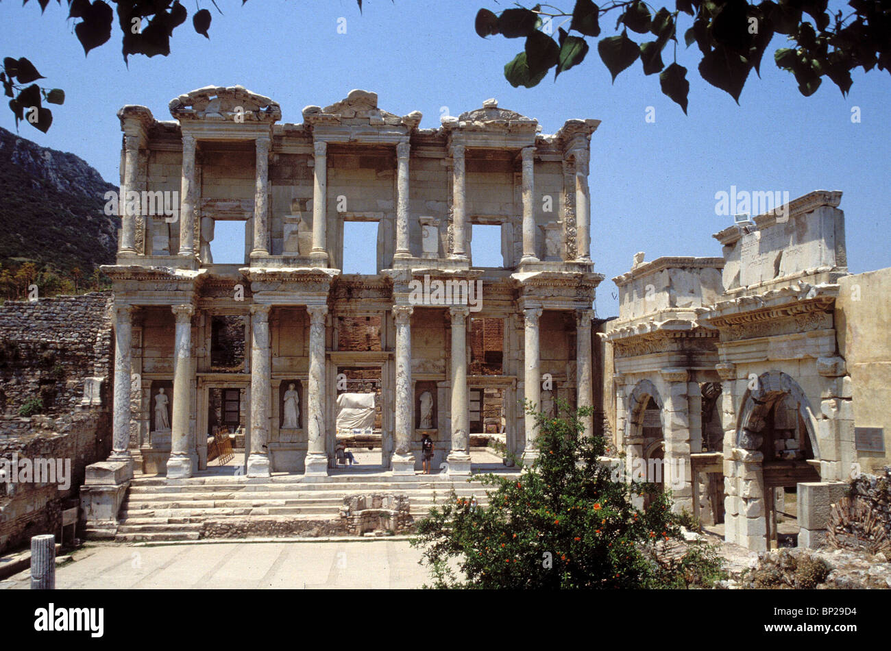 EPHESUS - THE LIBRARY OF CELSUS WAS BUILT IN THE YEAR 135 AD, IN HONOR ...