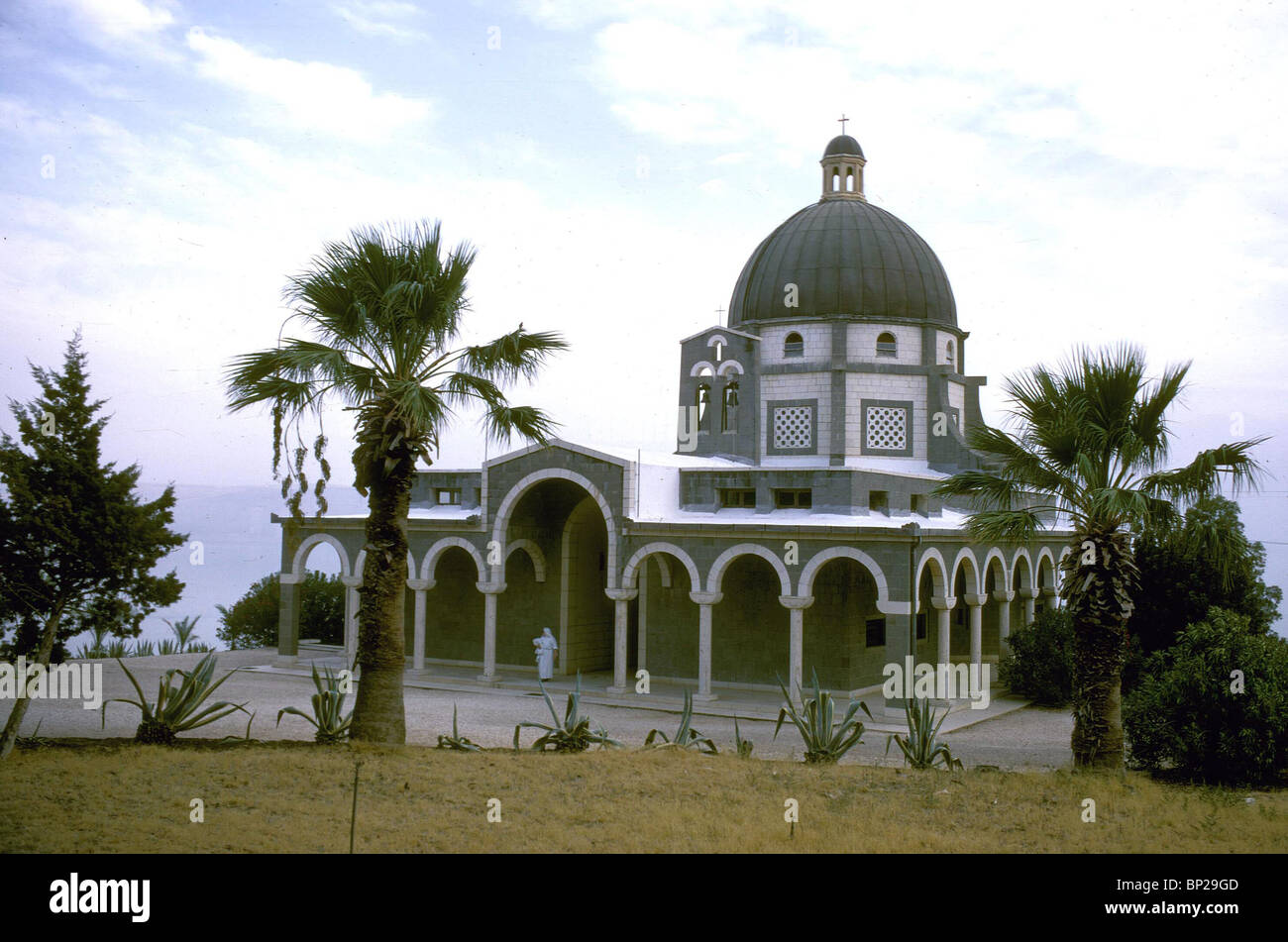 MT. OF BEATITUDES - OVERLOOKING THE SEA OF GALILEE BUILT ON THE SITE ...
