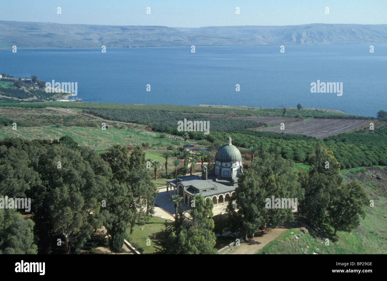 MT. OF BEATITUDES - OVERLOOKING THE SEA OF GALILEE BUILT ON THE SITE ...