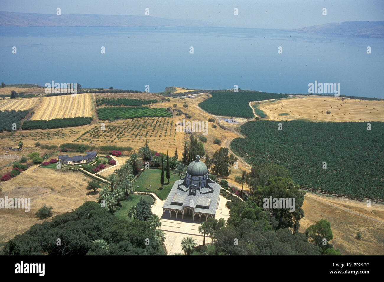 MT. OF BEATITUDES - OVERLOOKING THE SEA OF GALILEE BUILT ON THE SITE ...