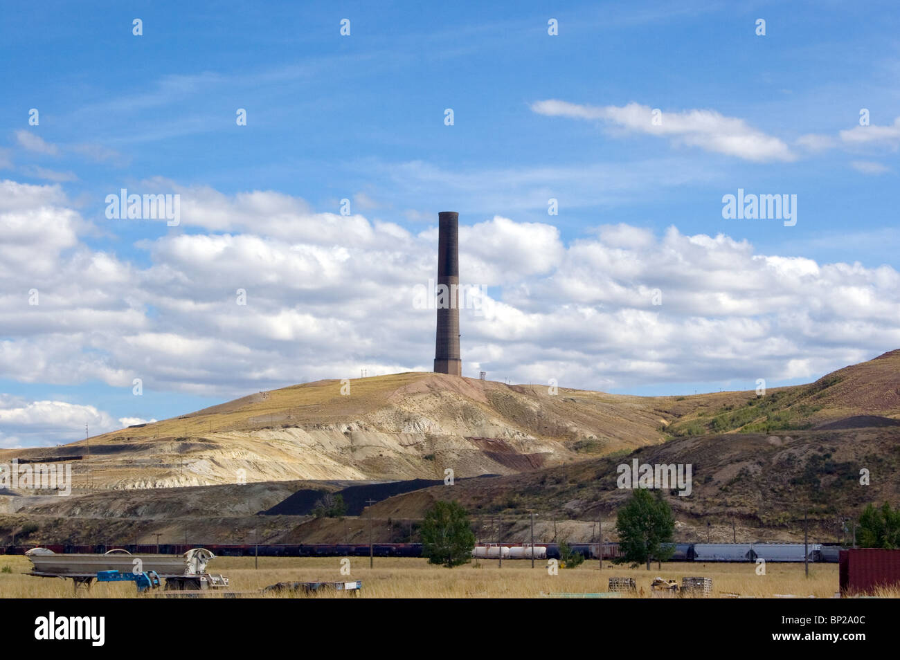 Worlds tallest smokestack in anaconda hi-res stock photography and ...