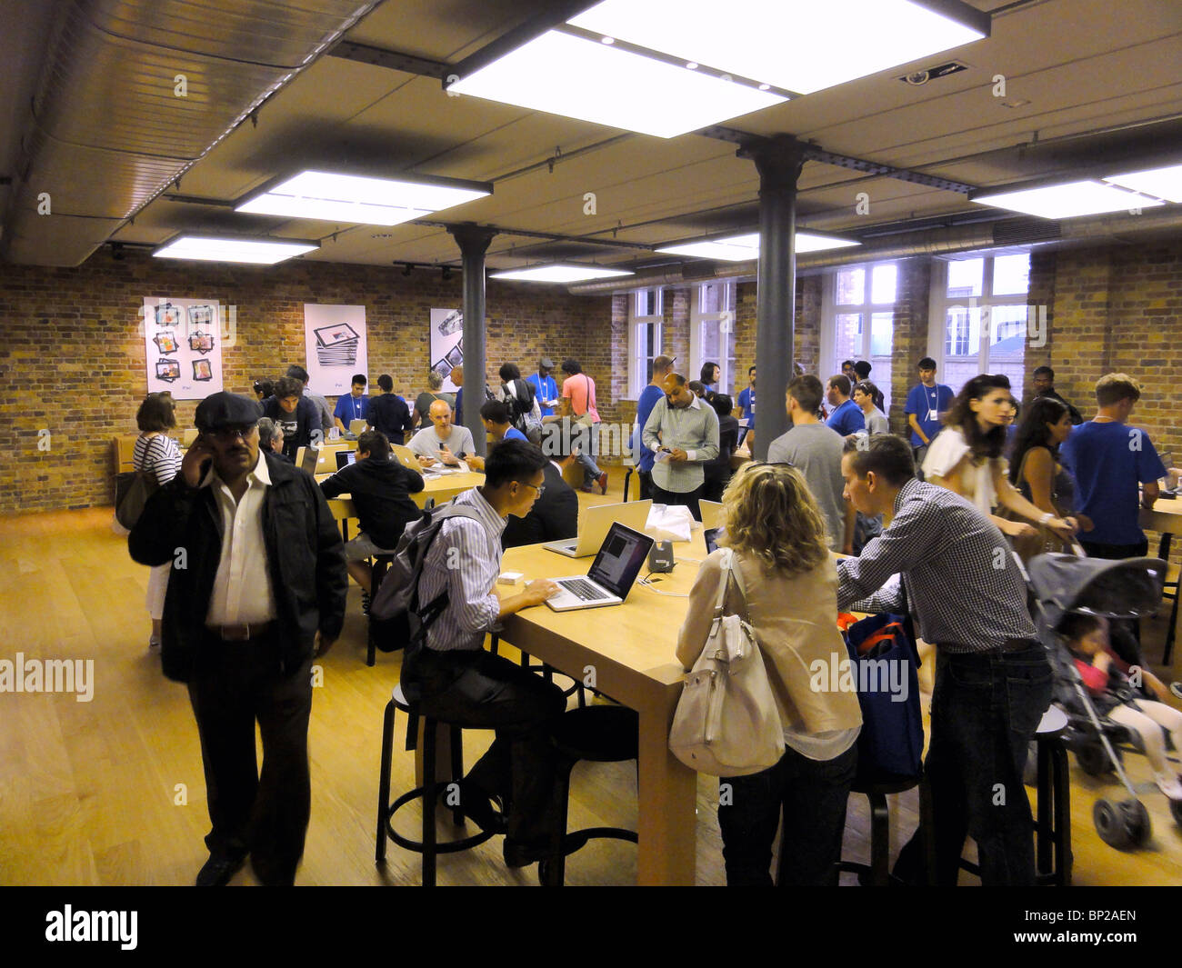 Interior scenes of the new Apple Store in Covent Garden, London, UK ...