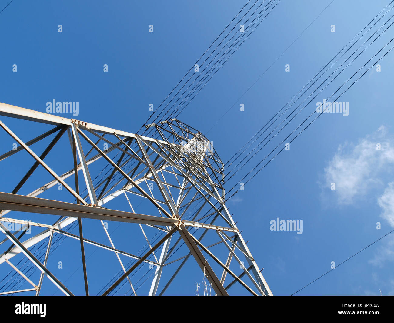 Electric power tower on a sunny California day Stock Photo - Alamy