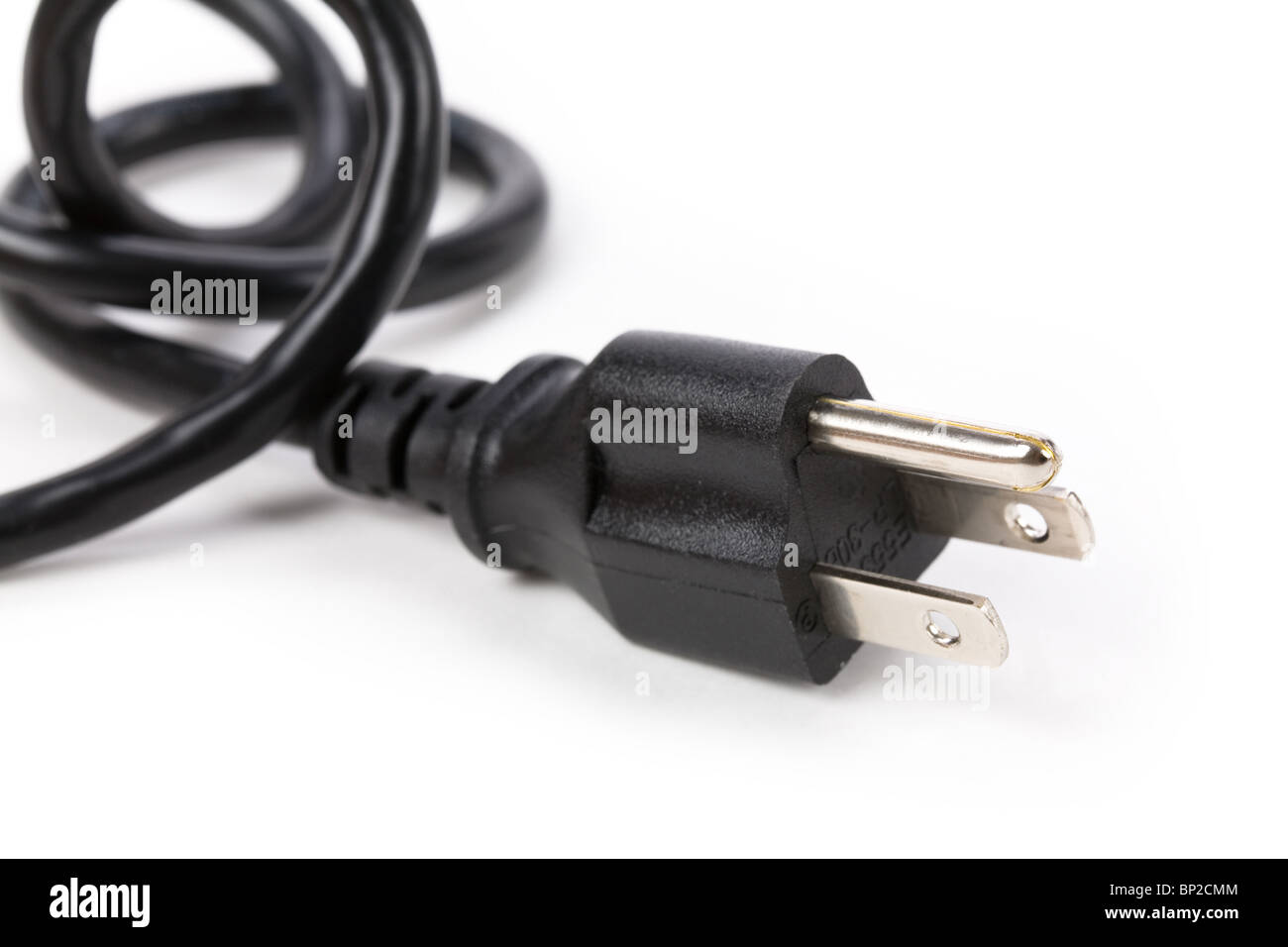 Black Power Cord Plug close up shot Stock Photo - Alamy