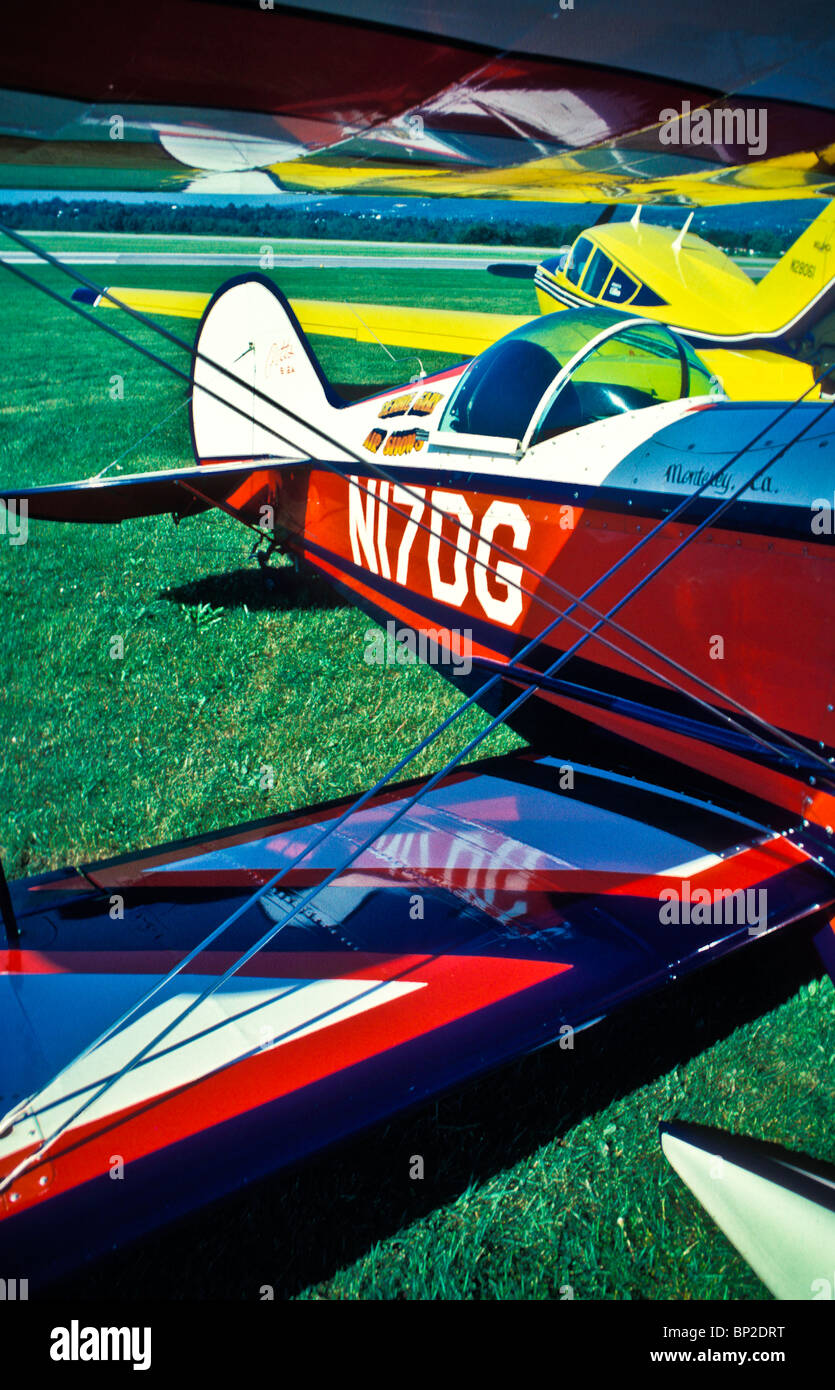 Single wing planes at local fly in Stock Photo - Alamy