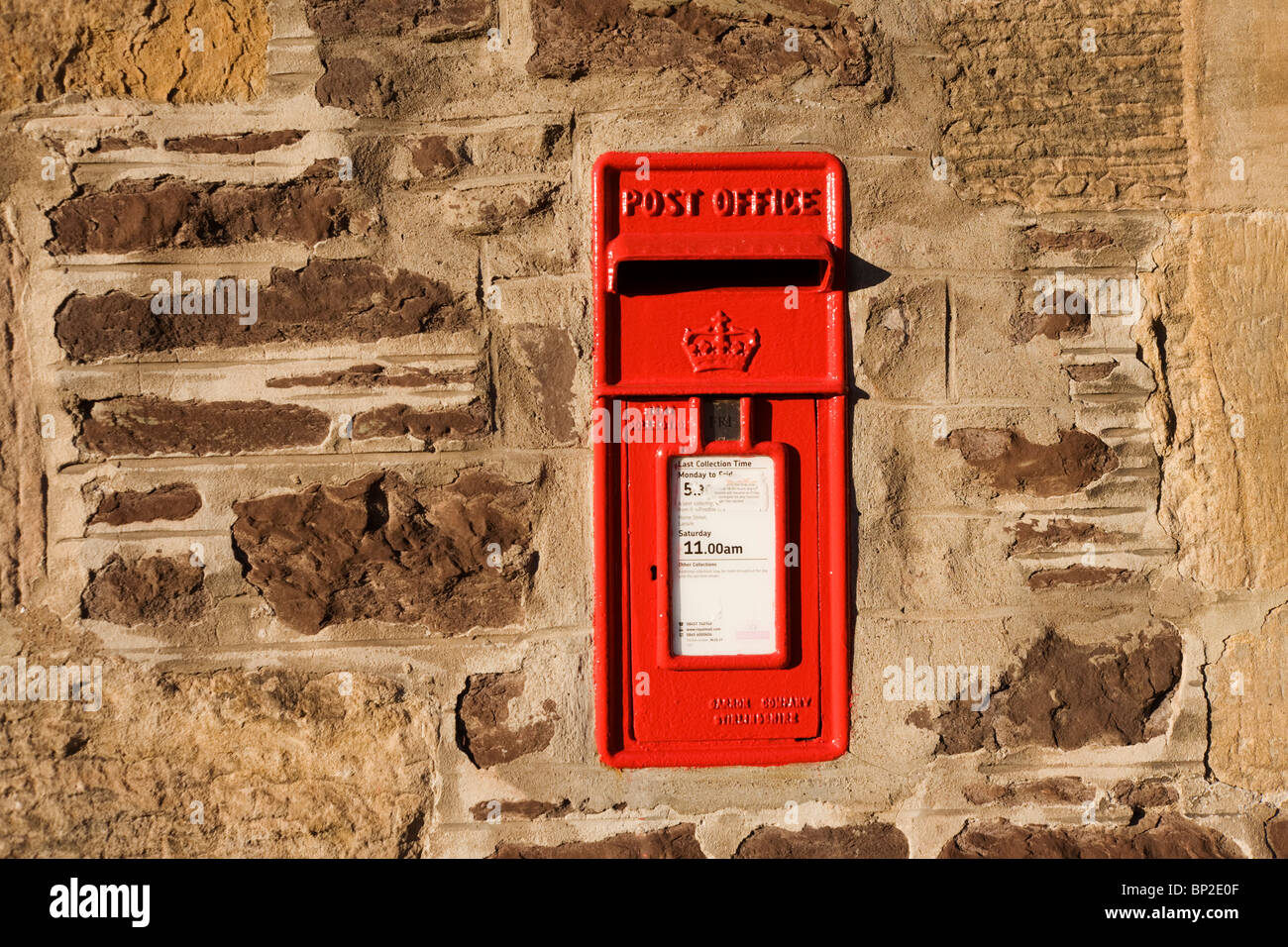 Post box collection times hi-res stock photography and images - Alamy