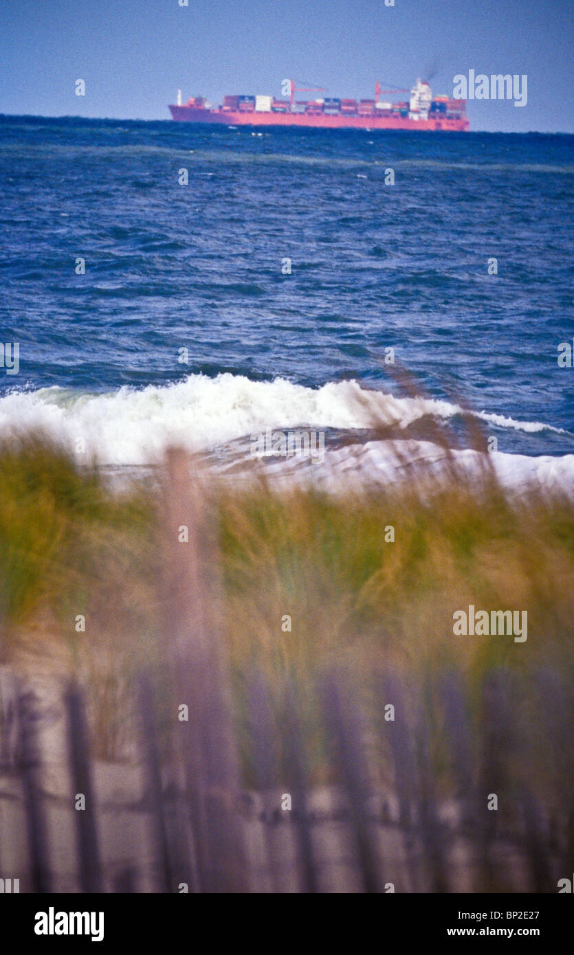 Ocean going container boat Stock Photo - Alamy
