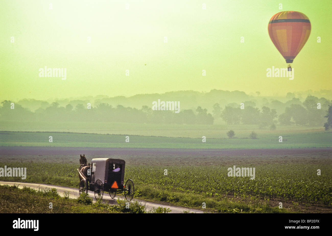 Hot air balloon riders soar , float over Lancaster farm fields, early ...