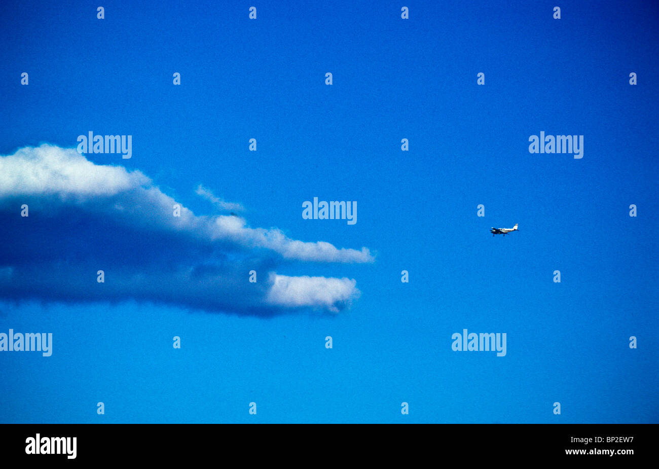 Small plane large sky Stock Photo - Alamy