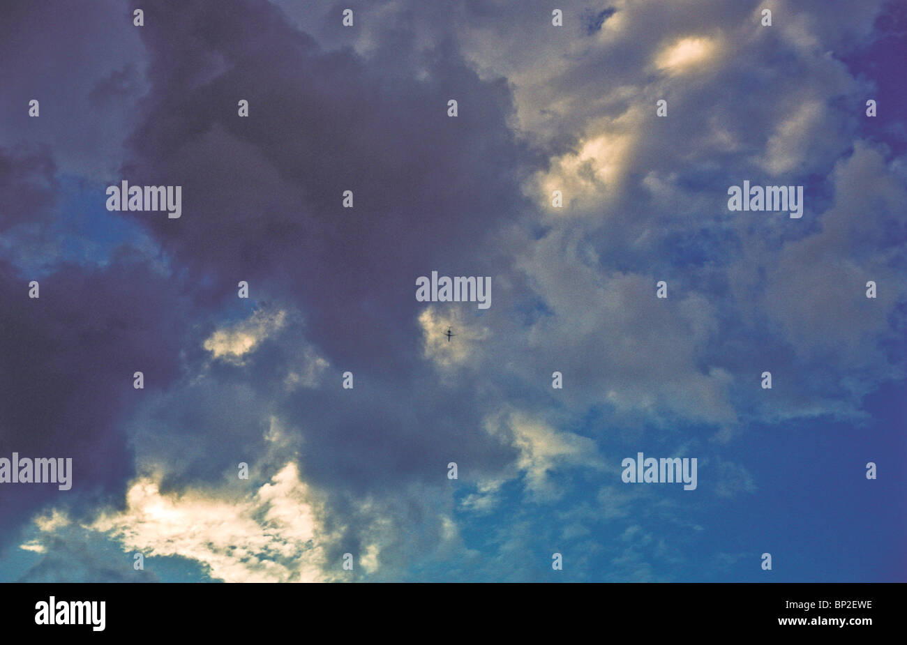 Small plane large sky Stock Photo - Alamy
