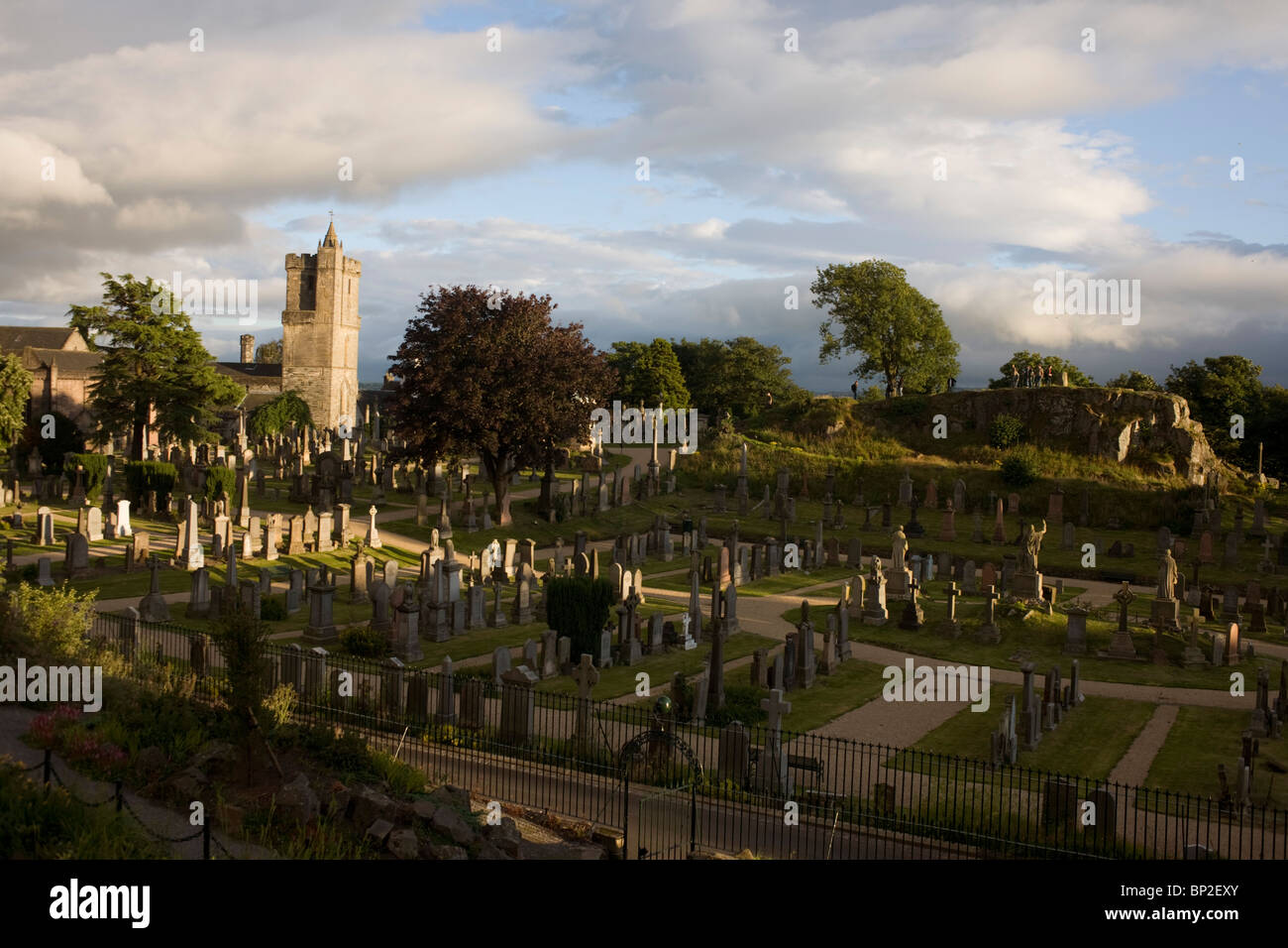 Graveyard in cemetery of Church of the Holy Rude in Stirling Stock ...