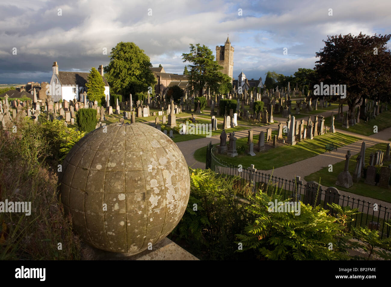 Graveyard in cemetery of Church of the Holy Rude in Stirling Stock ...