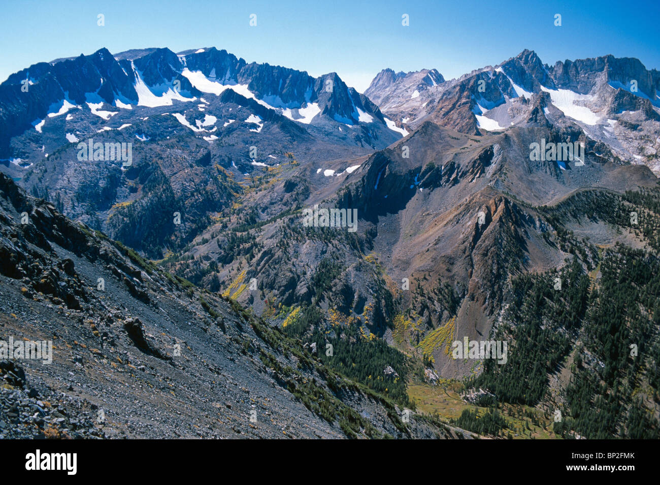The Sawtooth Ridge in the Sierra Nevada mountains near Bridgeport ...