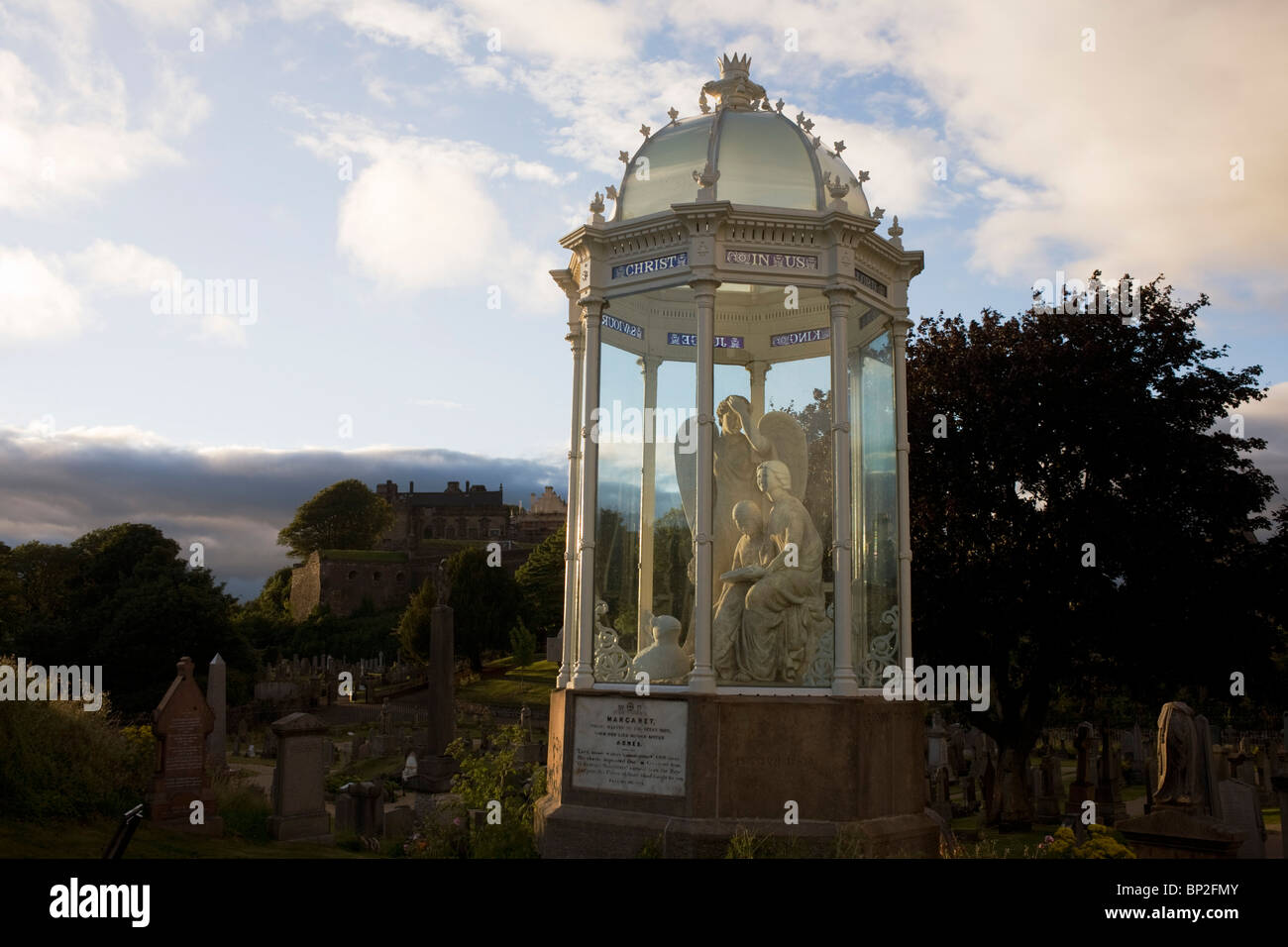 Gothic memorial in cemetery of Church of the Holy Rude in Stirling ...