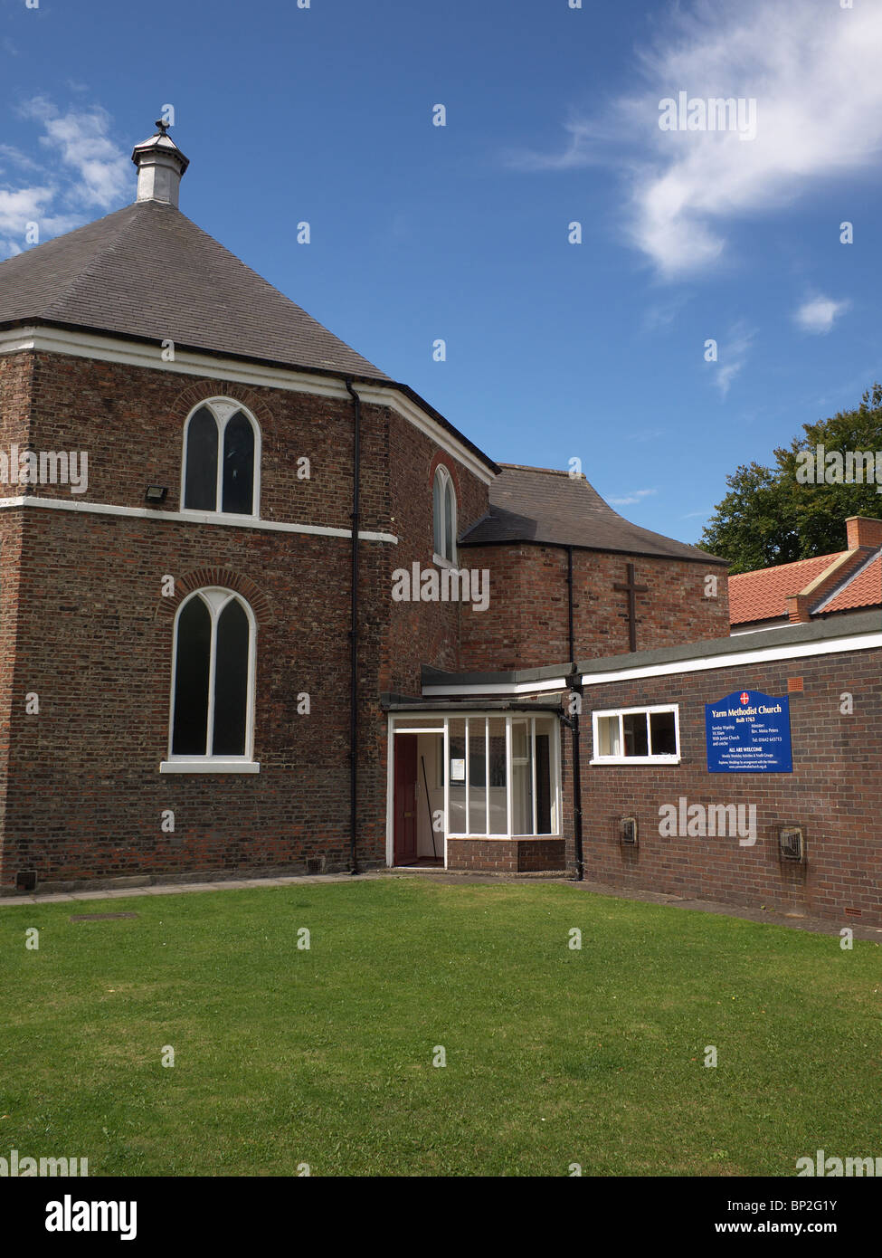 Simple brick Methodist Church built in Yarm 1763 Stock Photo - Alamy