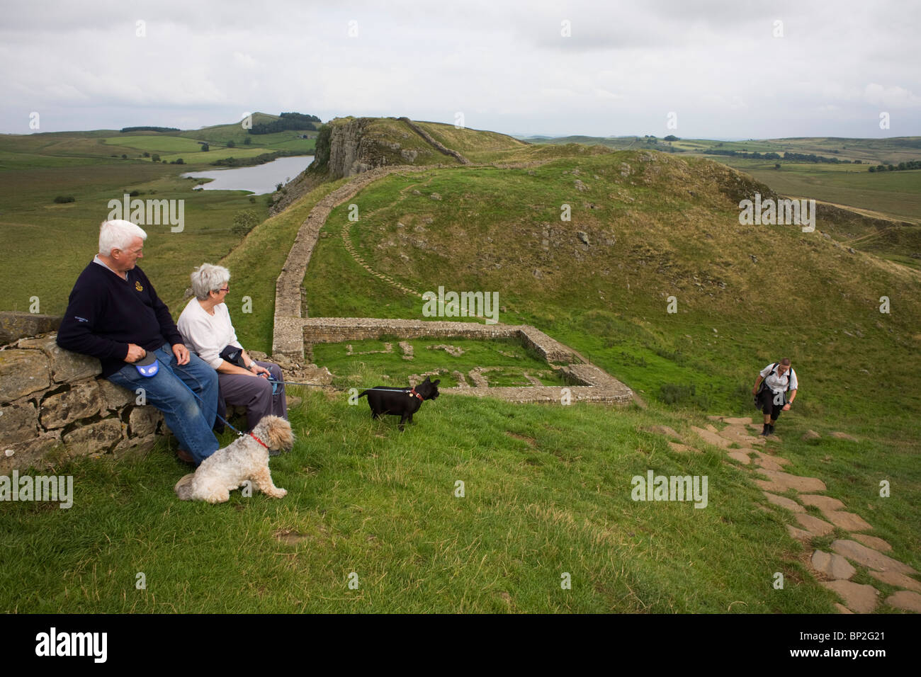 Hadrians Wall Path Walkers High Resolution Stock Photography and Images ...