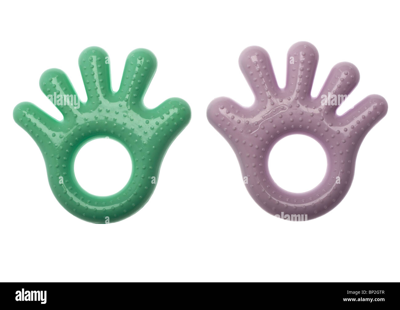 Cooling teethers on white background Stock Photo - Alamy