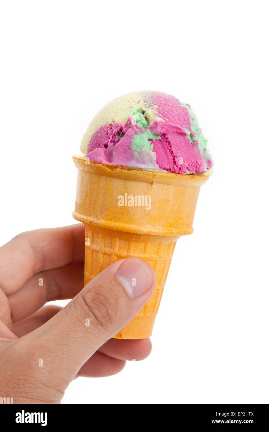 Hand Holding a Ice Cream Stock Photo - Alamy
