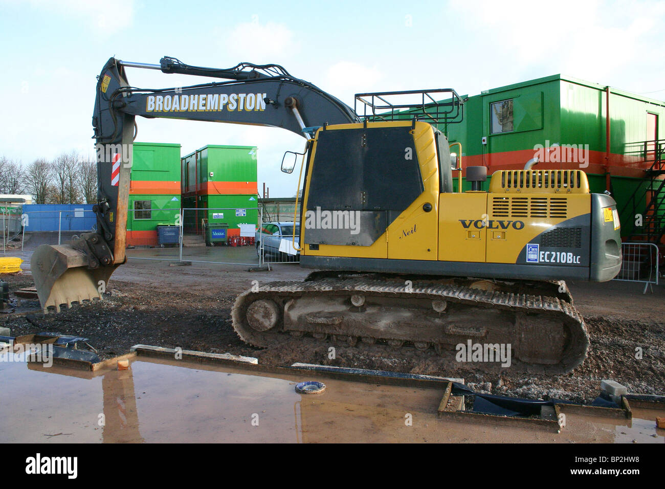 December 2004 - Large construction digger with windows covered Stock ...