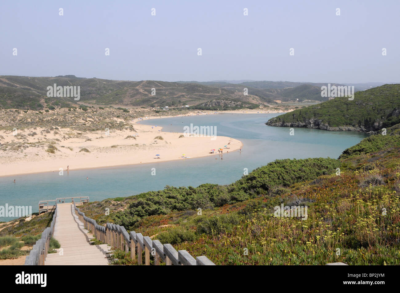 Beach and lagoon of Monte Clerigo on the costa vicentina, the wildest ...