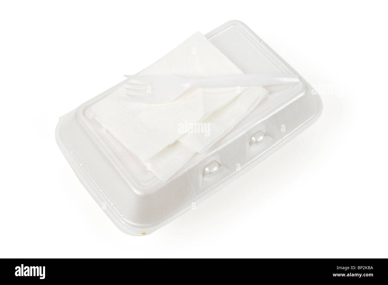 Lunch Box, fork and paper napkin Stock Photo - Alamy