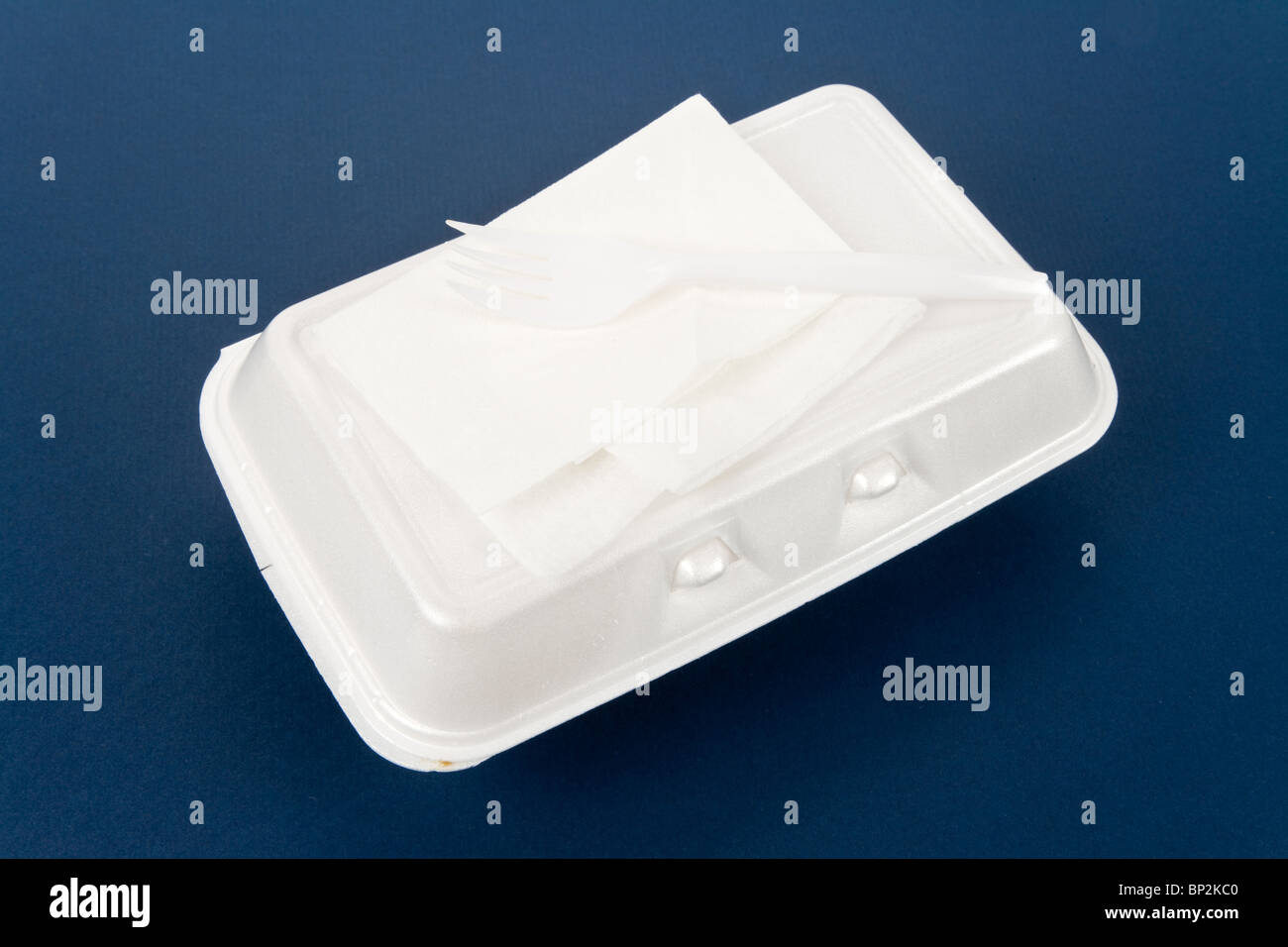 Lunch Box, fork and paper napkin Stock Photo - Alamy