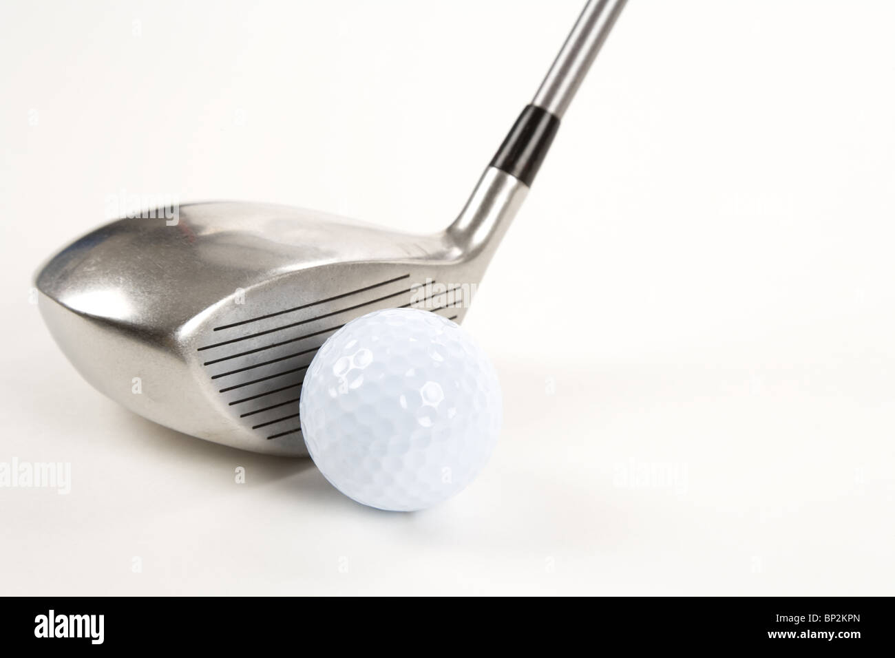 Golf Ball and Driver close up shot Stock Photo - Alamy
