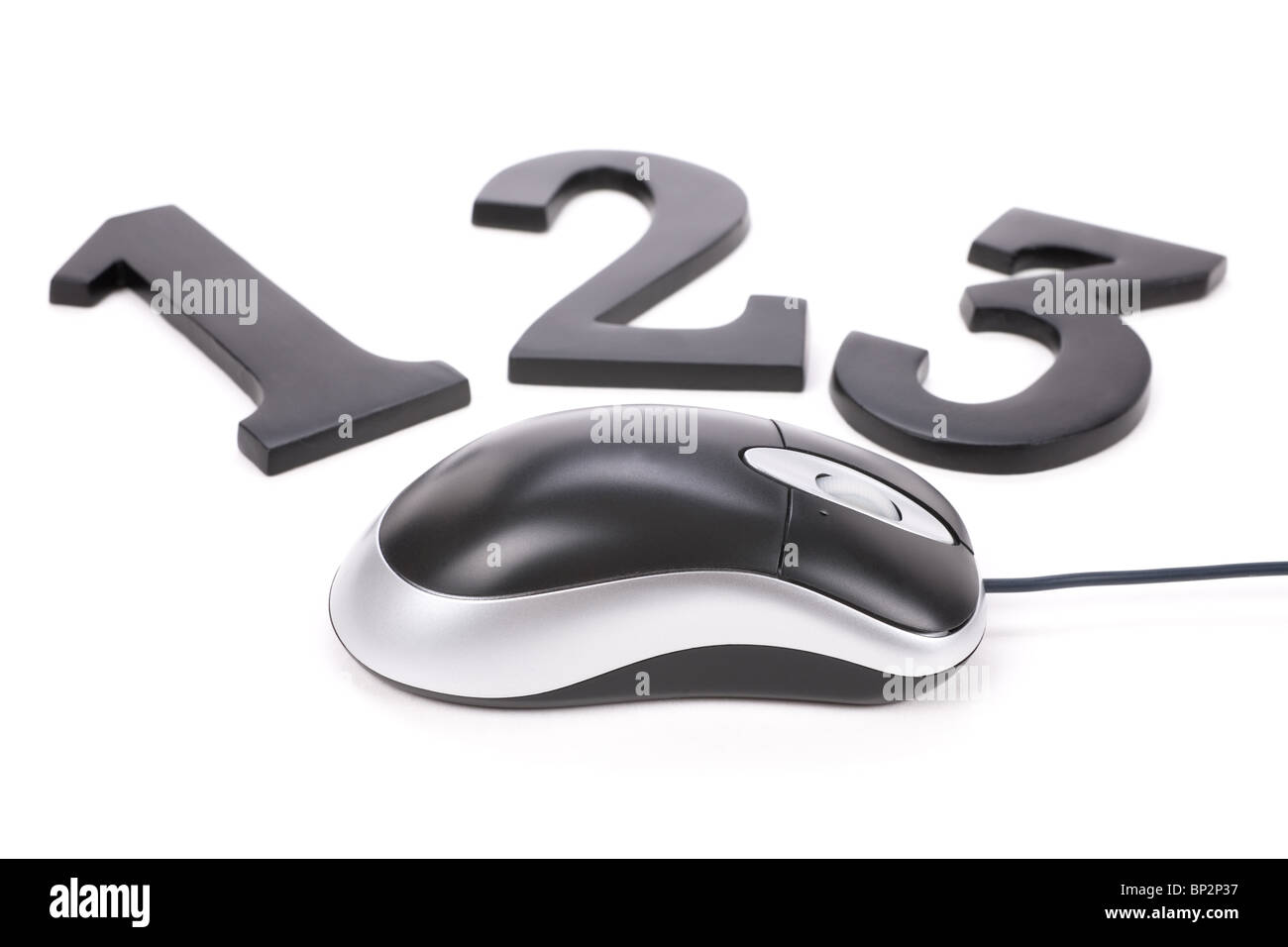 number 123 and computer mouse, concept of easy learning Stock Photo - Alamy