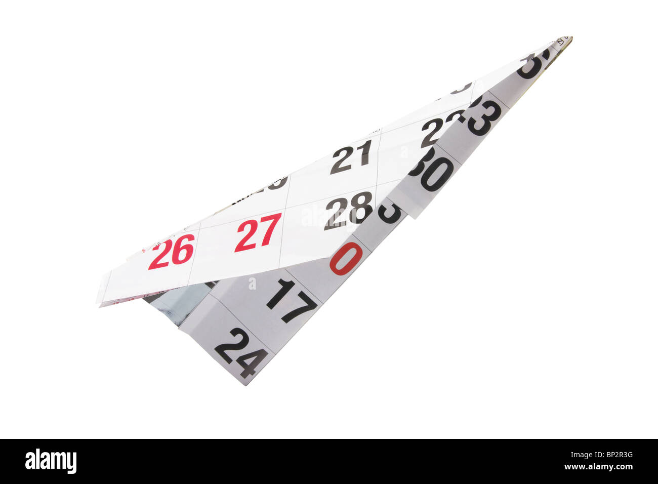 Calendar Paper Plane Stock Photo - Alamy