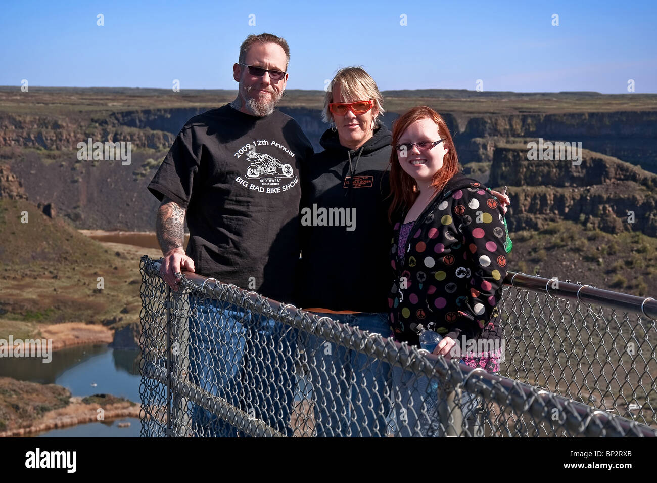 This motorcycle loving family is together enjoying time overlooking Dry ...