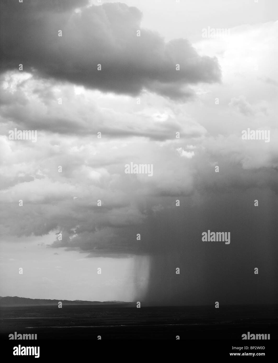 aerial view above thundershower cumulonimbus west Texas Stock Photo - Alamy