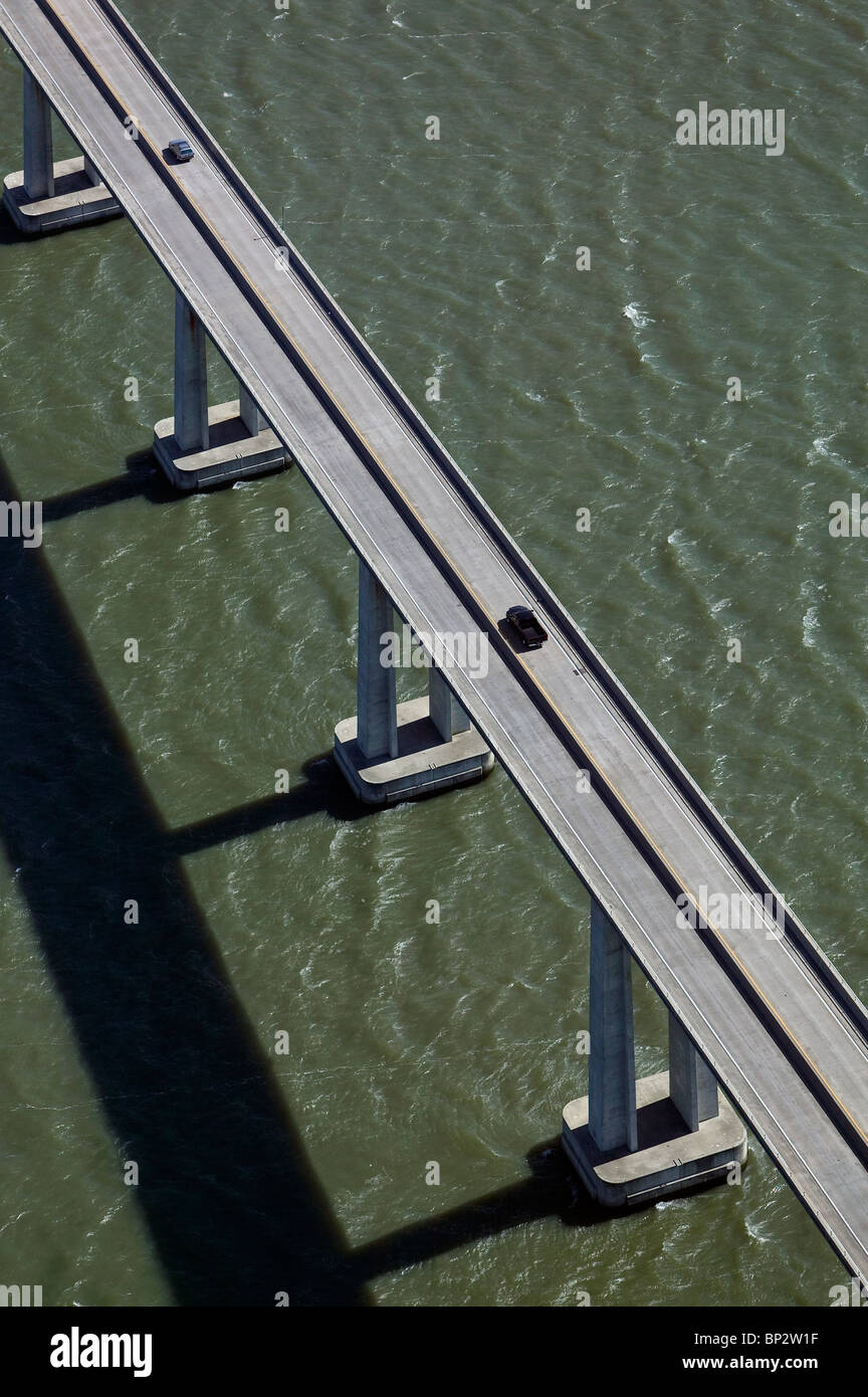 aerial view above delta bridge California Stock Photo - Alamy