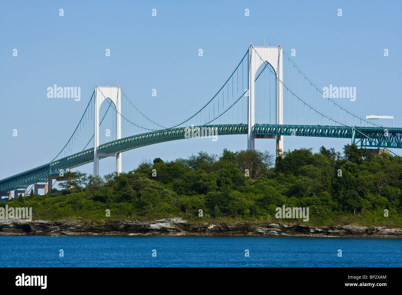 The Pell Bridge Newport Jamestown and Newport, Rhode Island Stock Photo ...
