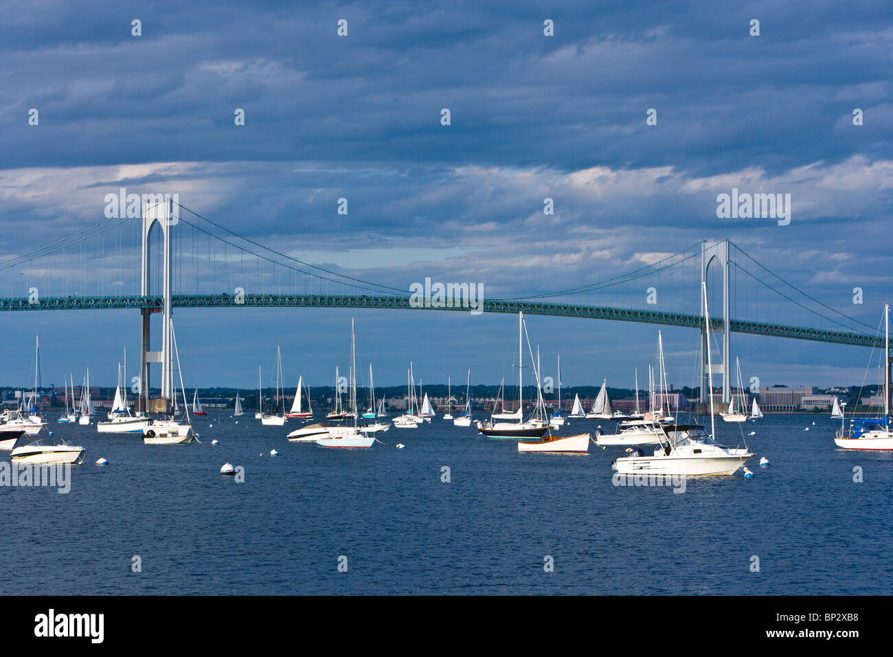 The Pell Bridge Newport Jamestown and Newport, Rhode Island Stock Photo ...