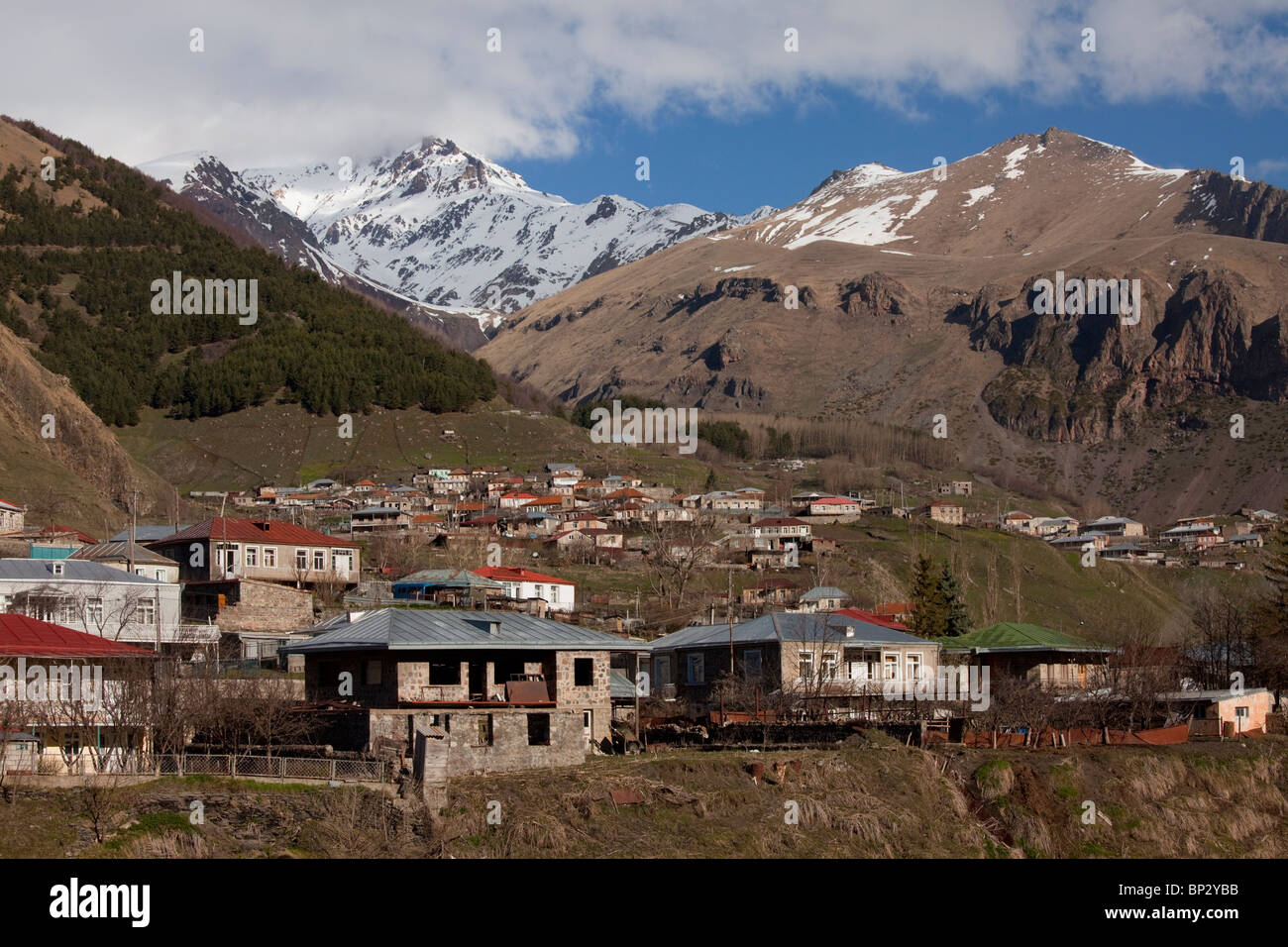 Stepantsminda village hi-res stock photography and images - Alamy