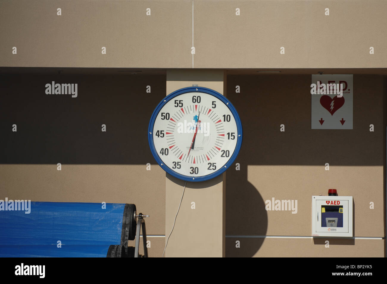 Timer and AED [Automatic External Defribillator] at a university ...