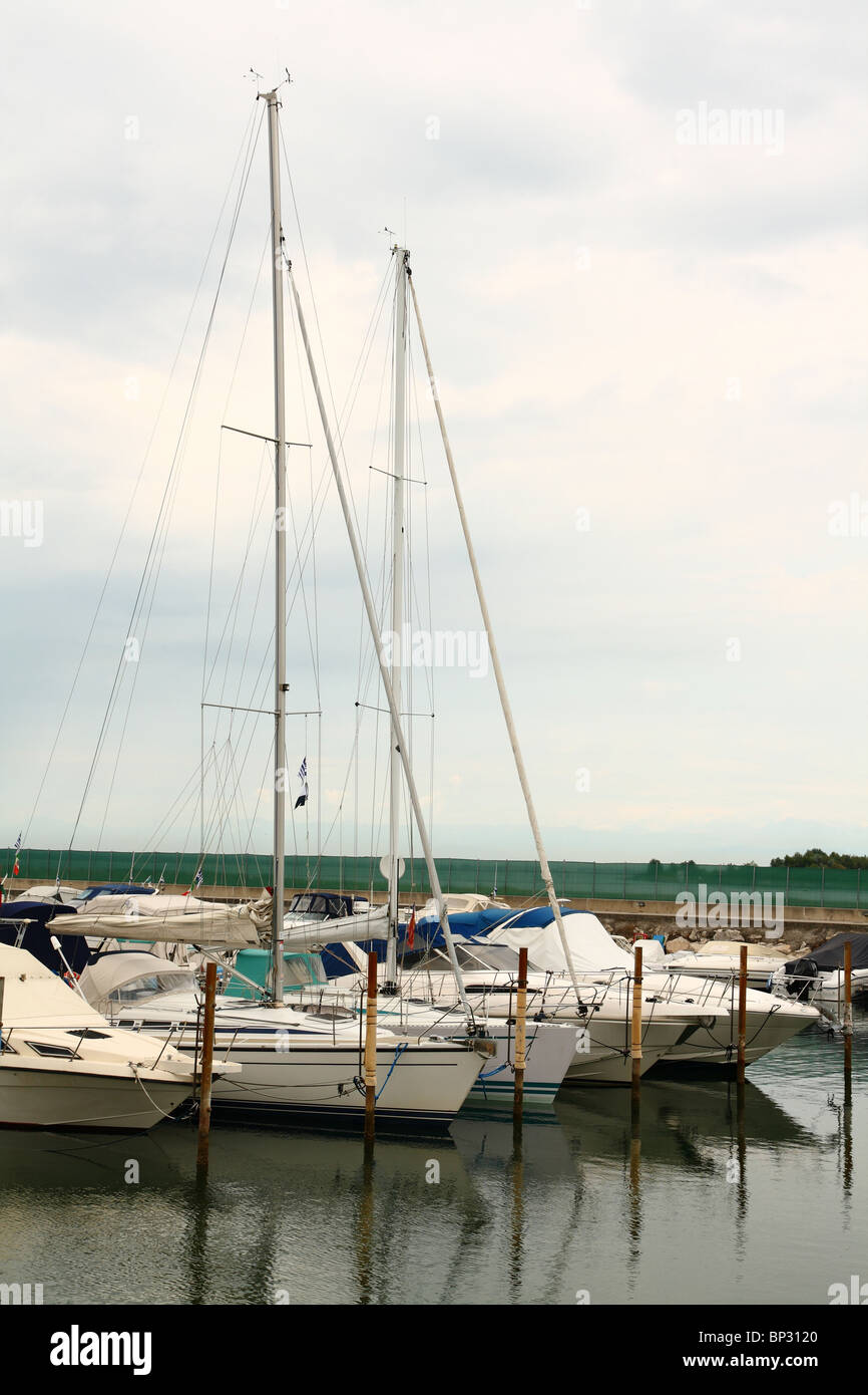 Boats and yachts berthed in harbour Stock Photo - Alamy