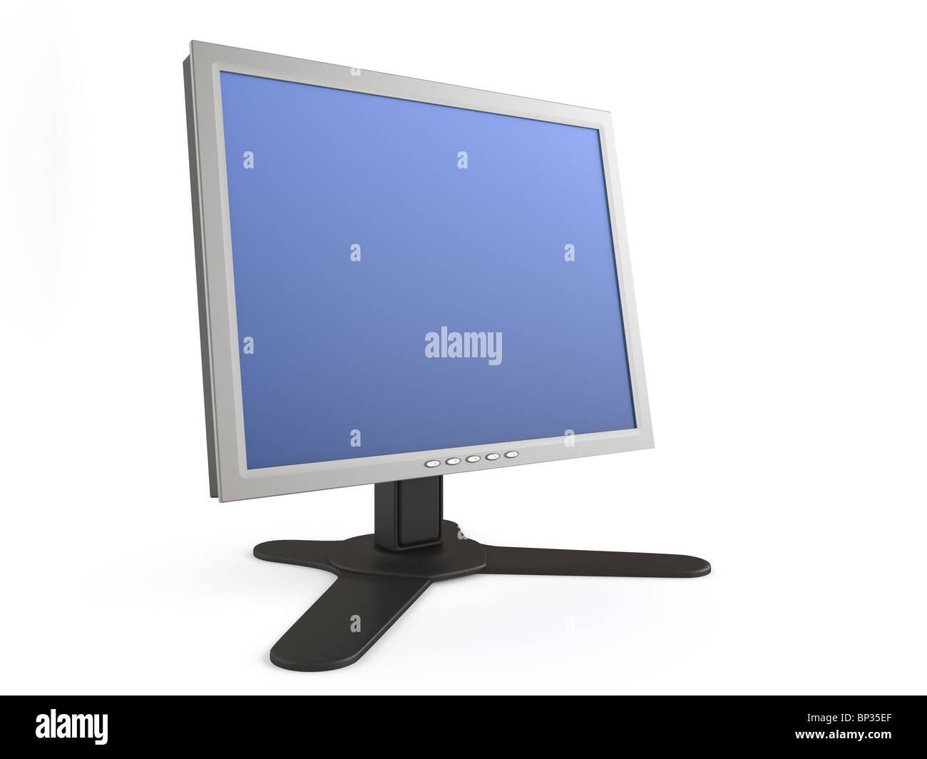 3d illustration of a LCD screen isolated on white with clipping path ...