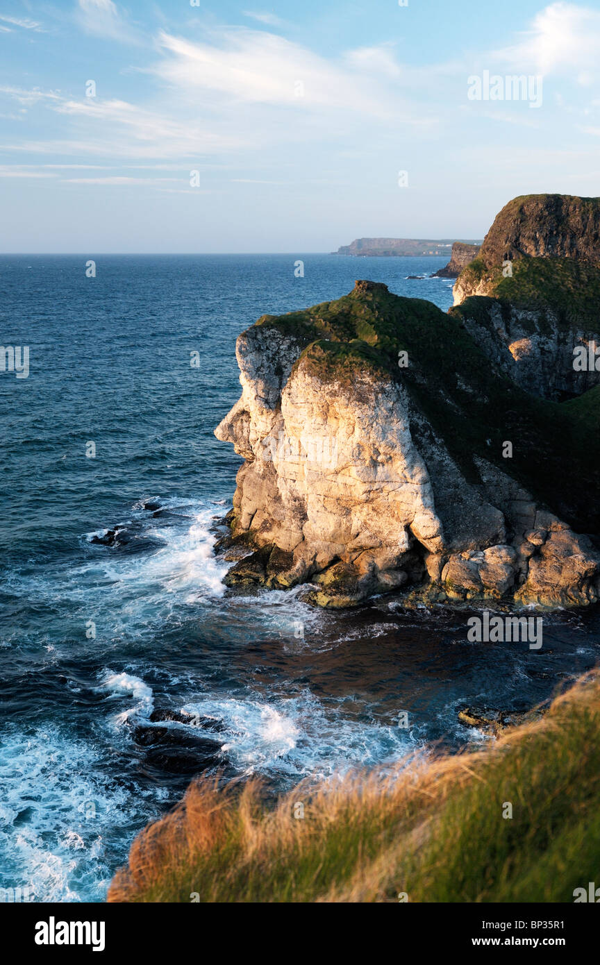 The Giants Head limestone cliff landmark at the White Rocks near ...