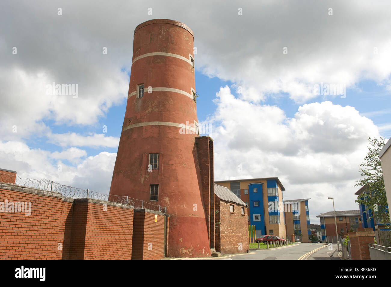 Old windmill on Cragg's Row in Preston city centre,Lancashire,UK Stock ...