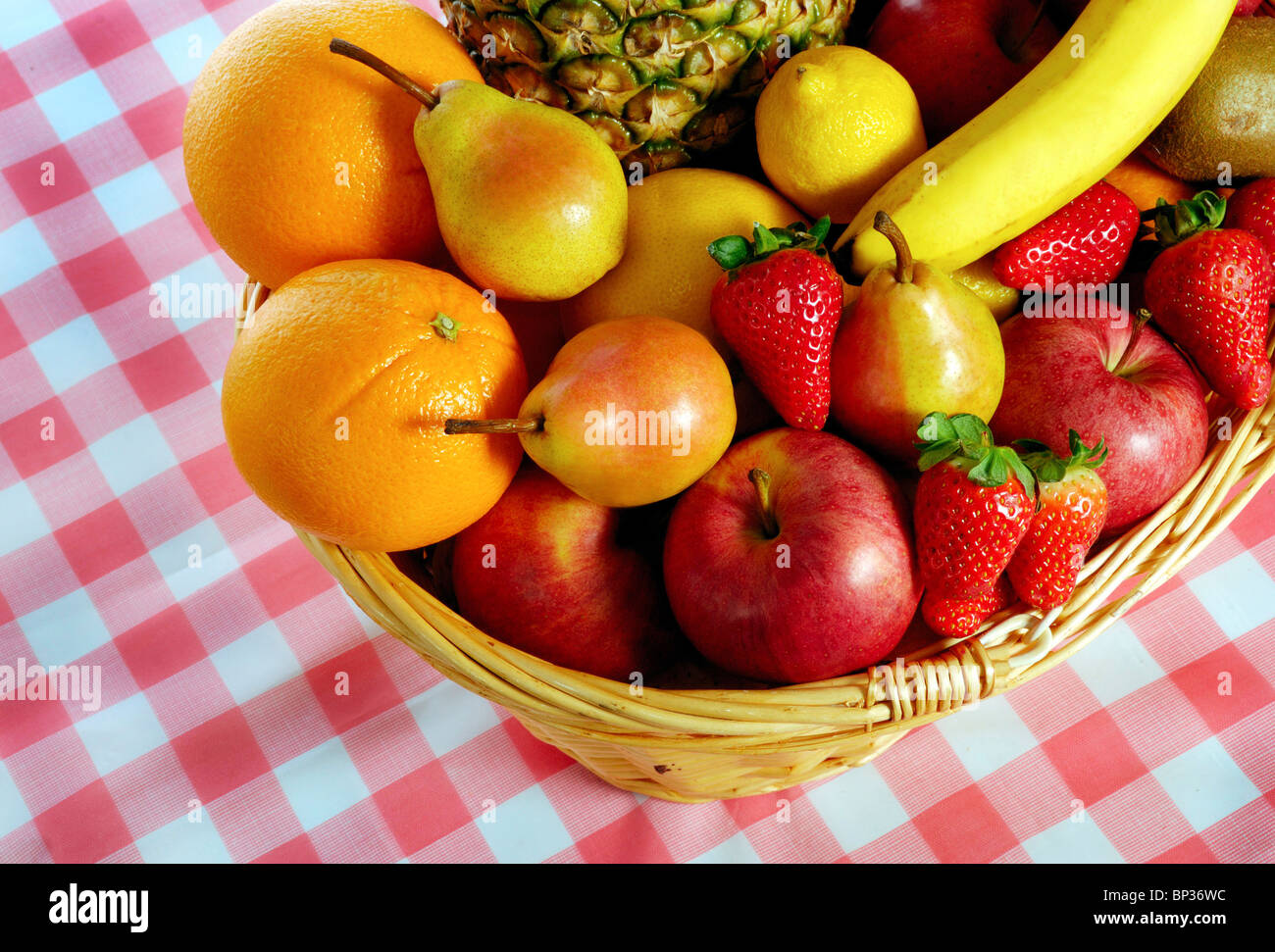 fruit in a basket Stock Photo - Alamy
