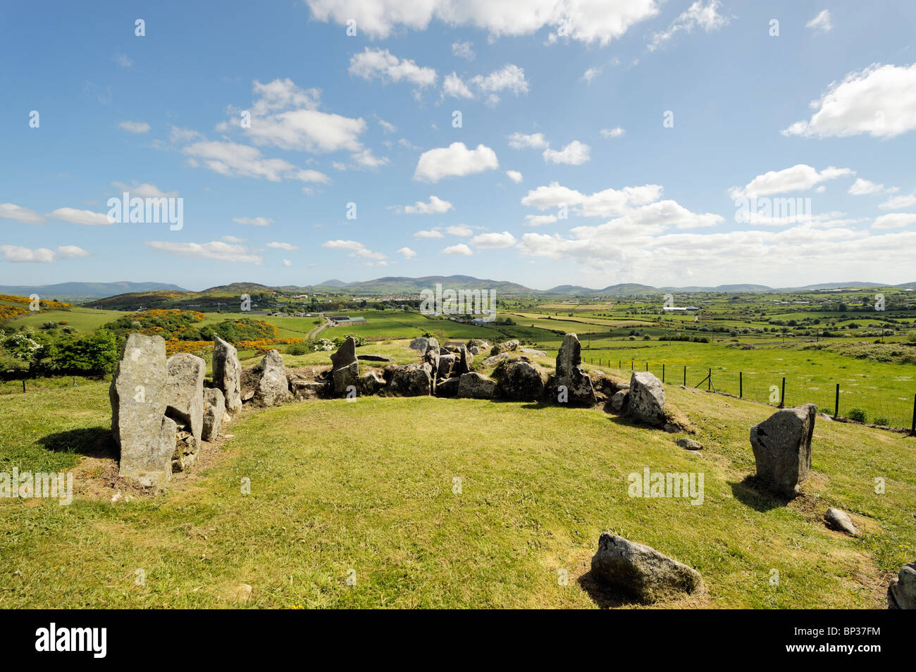 Ballymacdermot prehistoric Neolithic chambered court cairn burial site ...